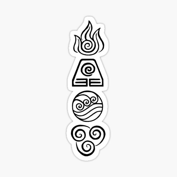 "Avatar Four Nations Symbol" Sticker for Sale by leopardpaw177 | Redbubble