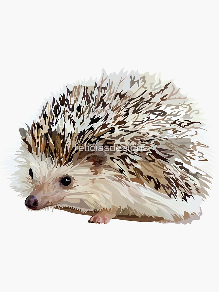 "Hedgehog" Sticker by feliciasdesigns | Redbubble