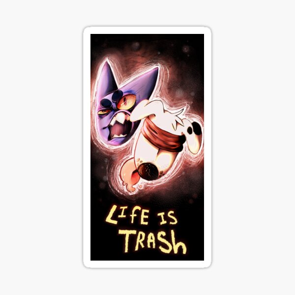 "Life Is Trash" Sticker for Sale by Emlayart | Redbubble