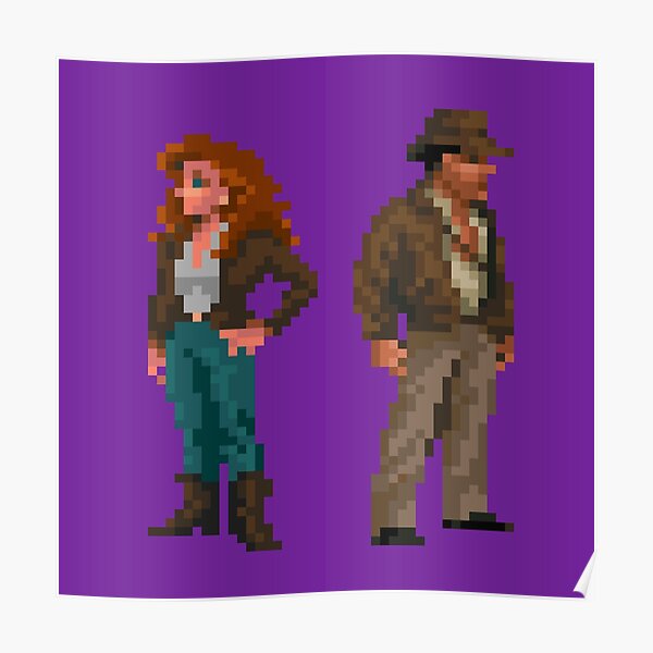 "Indiana Jones - pixel art" Poster by galegshop | Redbubble