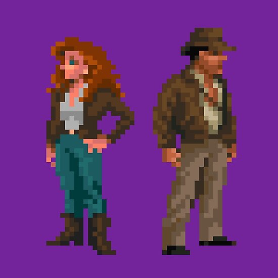 Pixel art Indiana Jones | Modèle Coloriage Facile | Dessin à Imprimer
