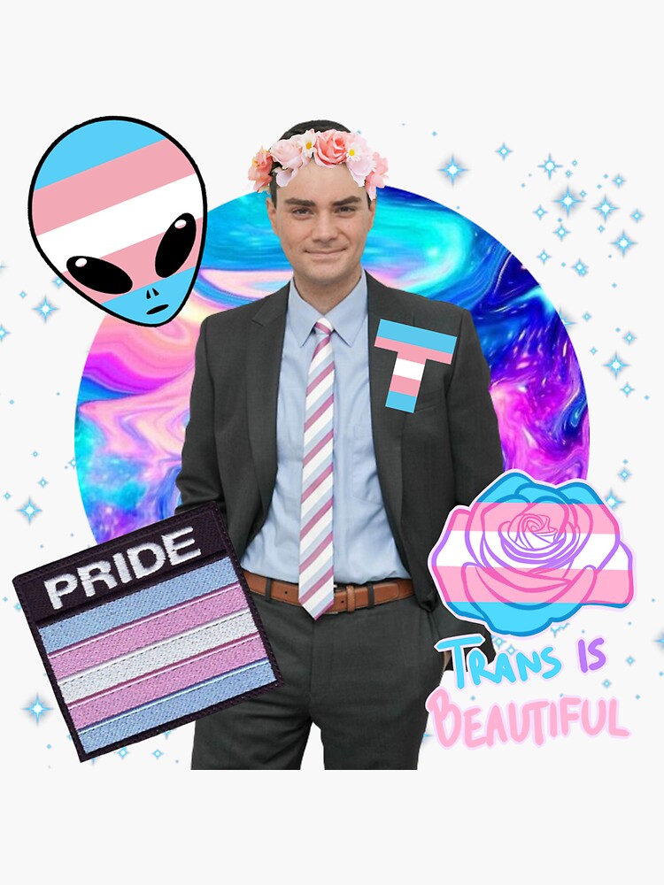 "Ben Shapiro Trans" Sticker for Sale by JamesQuentin | Redbubble