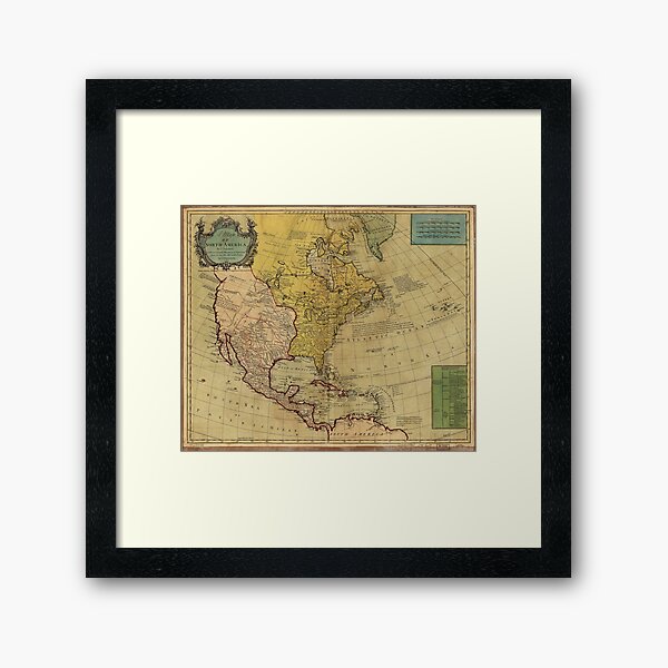 "Map of North America (1765)" Framed Art Print for Sale by allhistory ...
