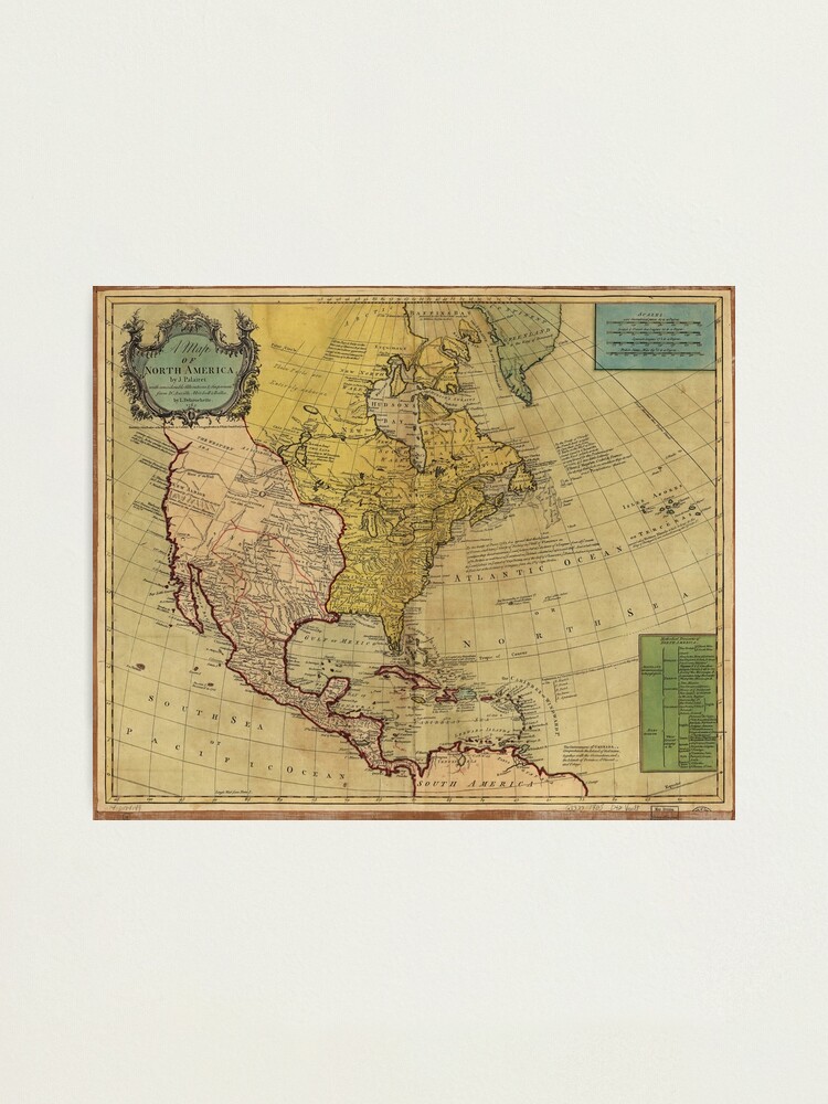 "Map of North America (1765)" Photographic Print by allhistory | Redbubble