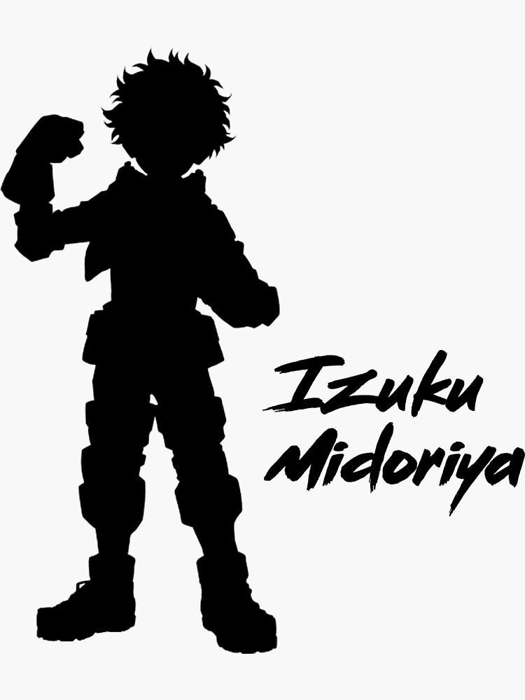 "Deku Silhouette " Sticker by mizuneminamiki | Redbubble