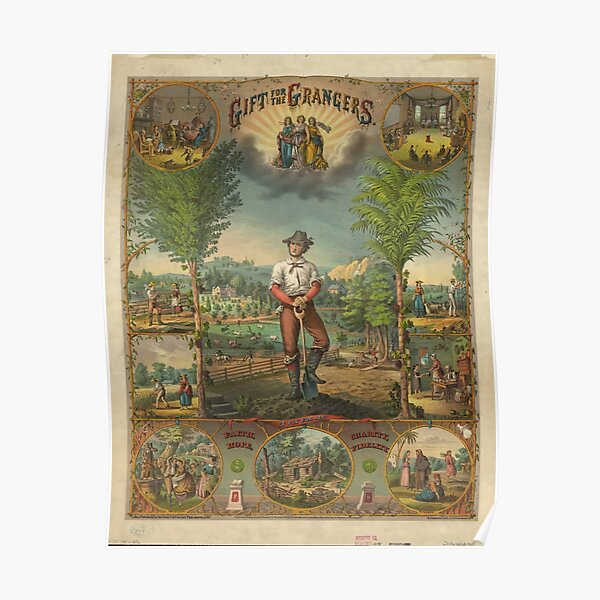 "Gift for the Grangers by Strobridge & Co. Lith. (1873)" Poster by ...