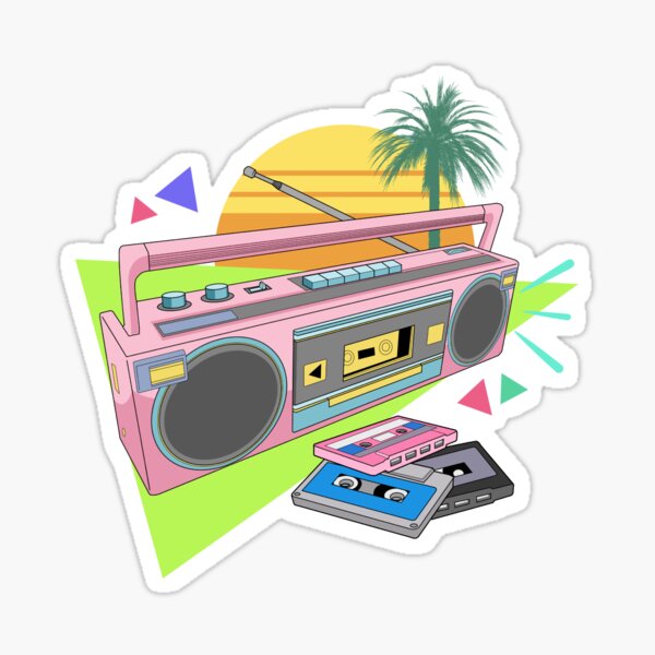 Boom Box Stickers | Redbubble