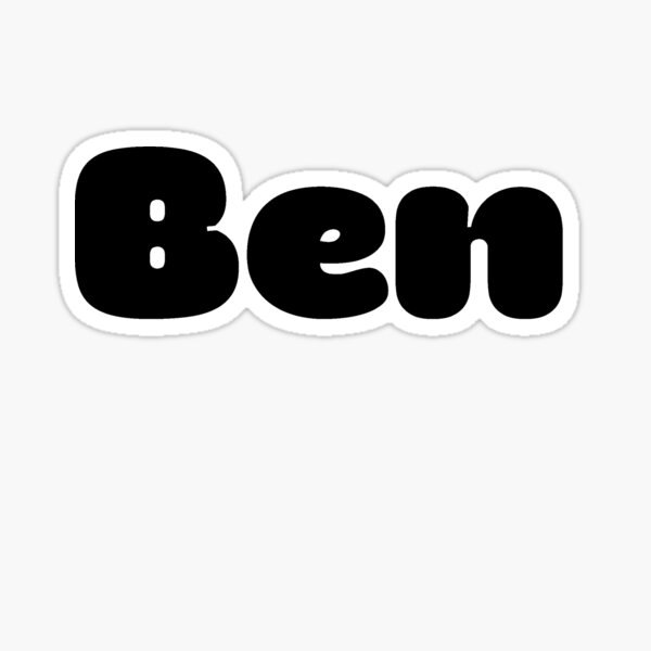 "Ben" Sticker by Shalomjoy | Redbubble