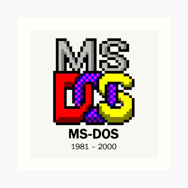 "Ms Dos Logo" Art Print for Sale by bulgarian | Redbubble