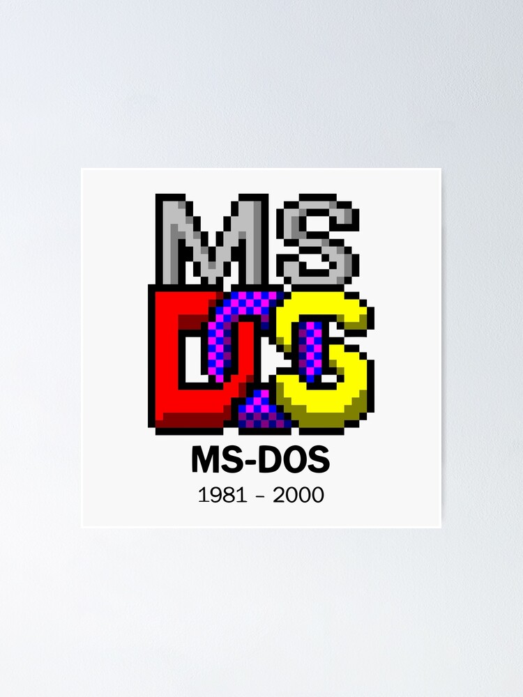 "Ms Dos Logo" Poster by bulgarian | Redbubble