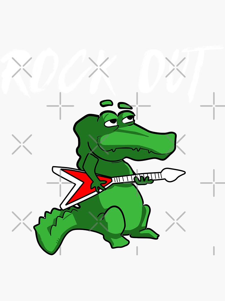 "Rock Out With Your Crock Out Funny Pun Rock N' Roll Art Design ...
