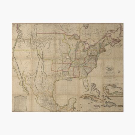 "Map of the United States of America (1823)" Art Board Print by ...