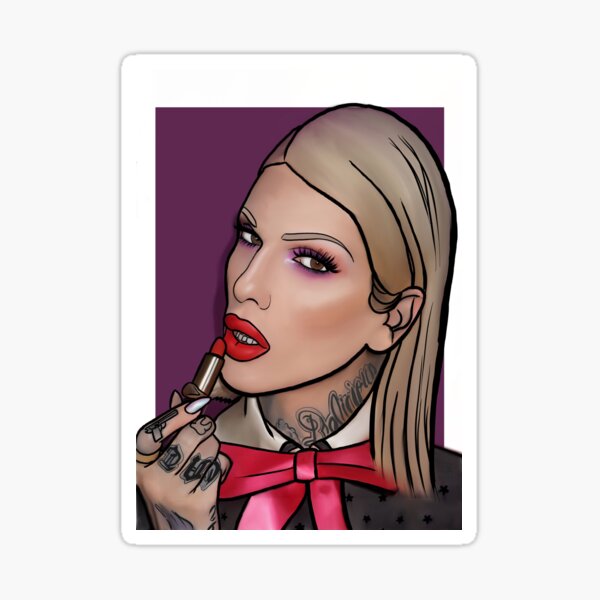 "jeffree star digital illustration" Sticker for Sale by Jadestonedesign ...