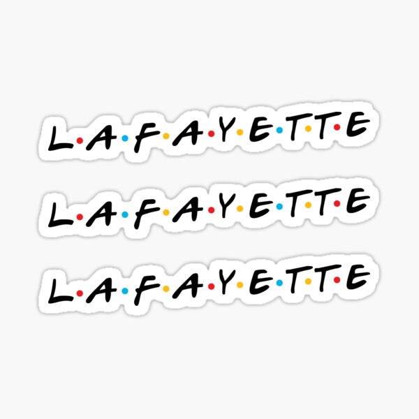 "Lafayette" Sticker for Sale by haztx | Redbubble