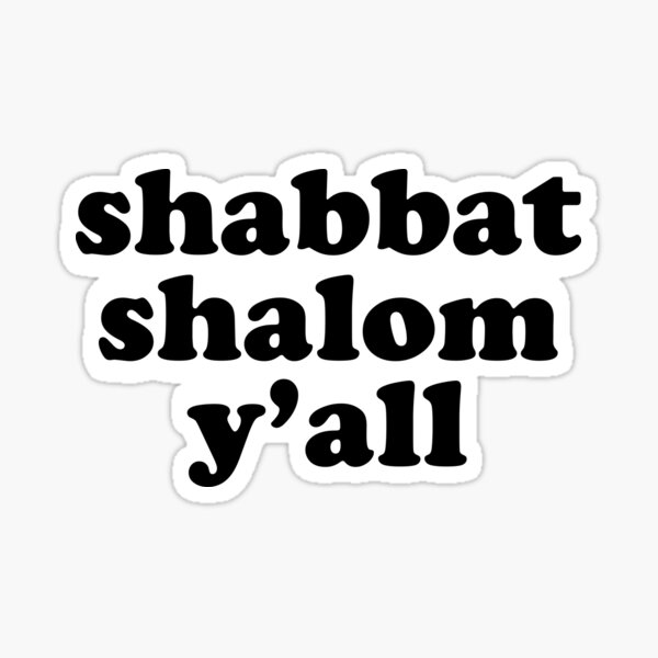 Shabbat Shalom Stickers | Redbubble