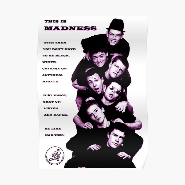"MADNESS" Poster for Sale by shnooks | Redbubble