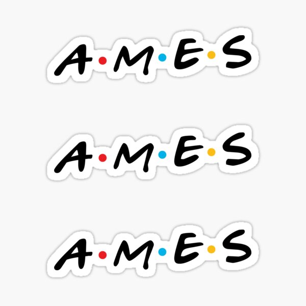 "Ames" Sticker for Sale by haztx | Redbubble