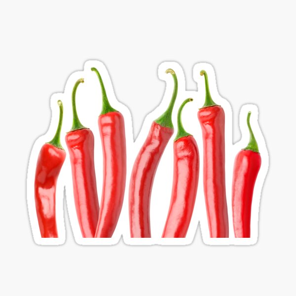 "Red chili peppers" Sticker for Sale by 6hands | Redbubble