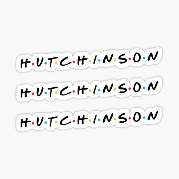 "Hutchinson" Sticker for Sale by haztx | Redbubble