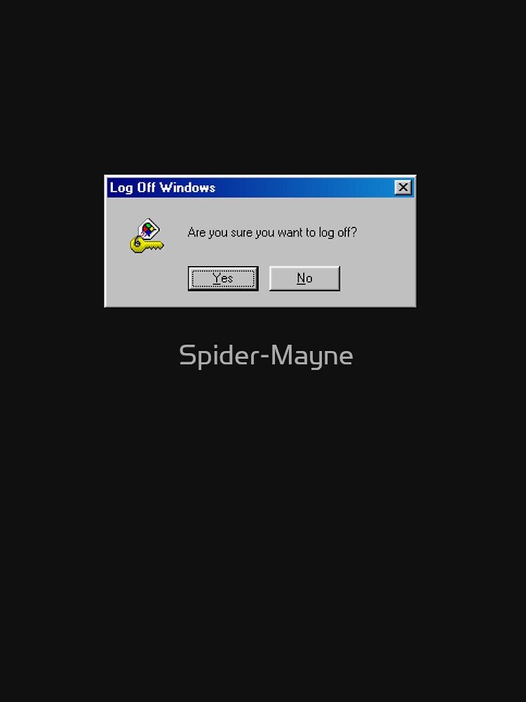 "Windows 98 Log Off Screen" T-shirt for Sale by Spider-Mayne ...