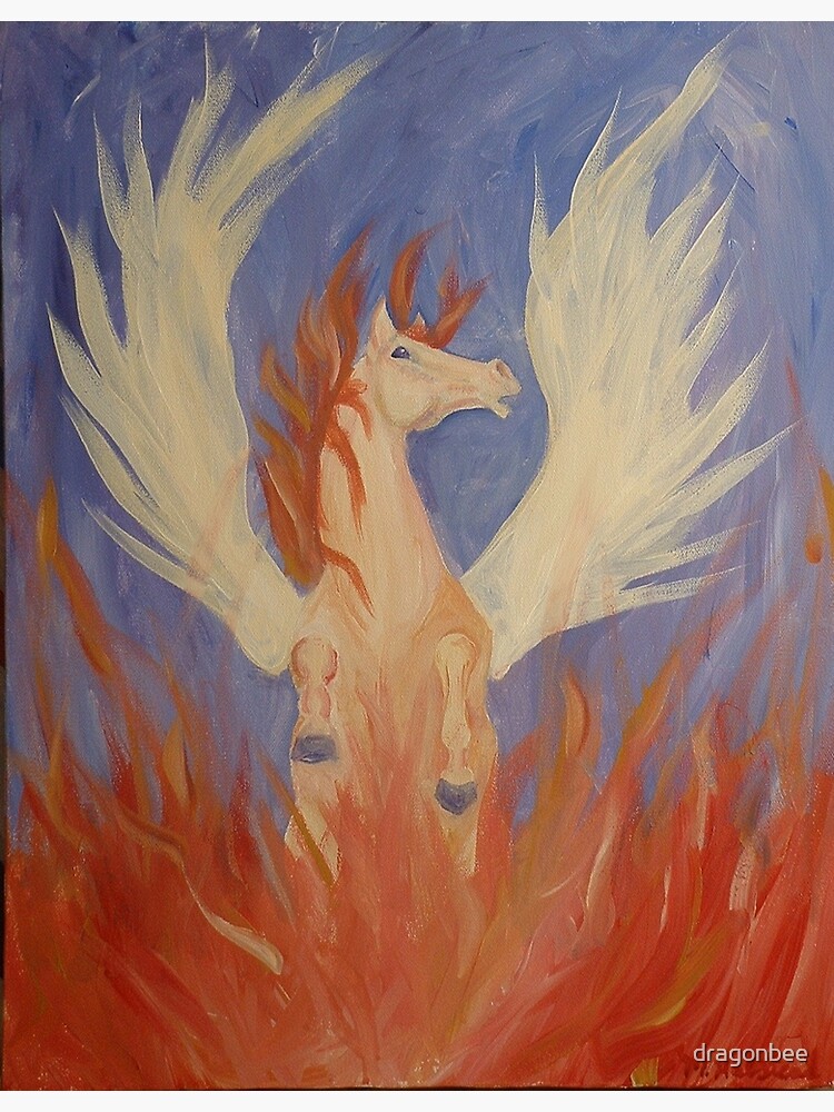 "Pegasus as a Phoenix Painting" Poster for Sale by dragonbee | Redbubble