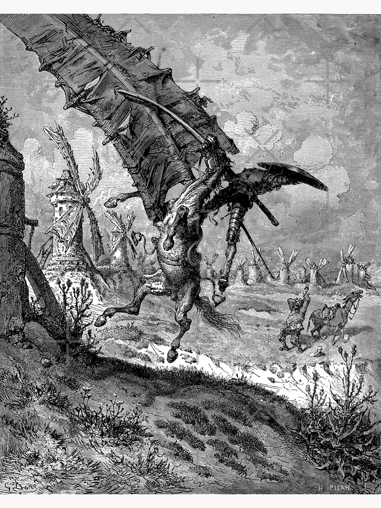 Tilting at Windmills - Don Quixote - Gustave Dore Premium Matte ...