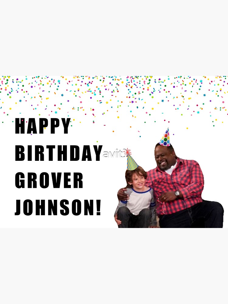 "The Neighborhood, Grover Johnson, Funny birthday card, stickers ...