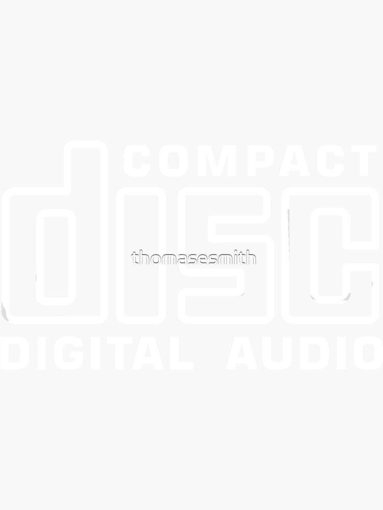 "Compact Disc Digital Audio (White)" Sticker for Sale by thomasesmith ...