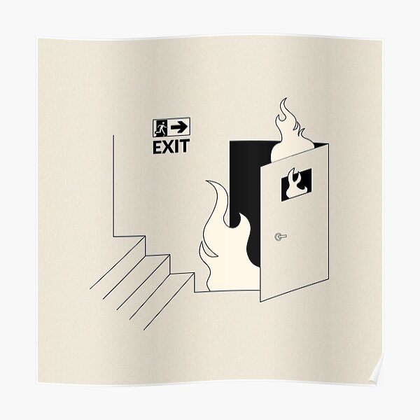 "Fire Escape" Poster by NickPaull | Redbubble