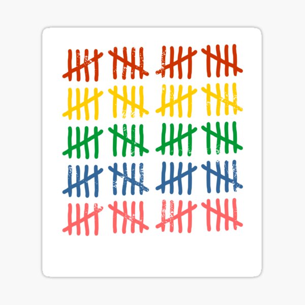 "Happy 100th Day of School Teacher Tally Marks Cute 2" Sticker for Sale ...