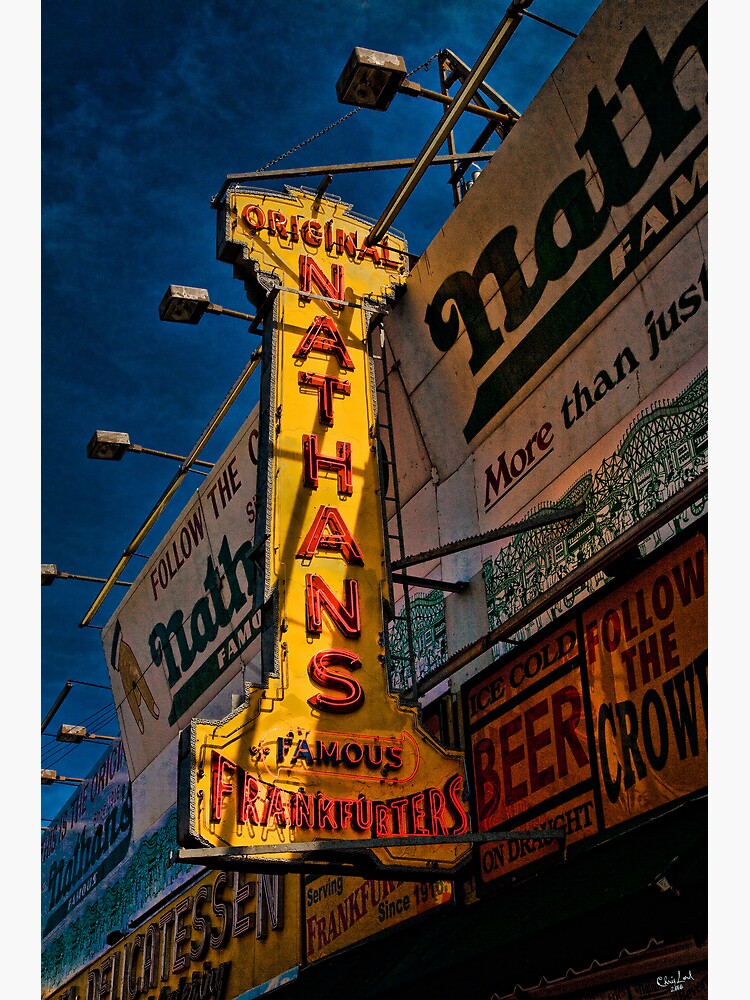 "The Well Known Neon Sign at the Original Nathan's Famous Frankfurters ...