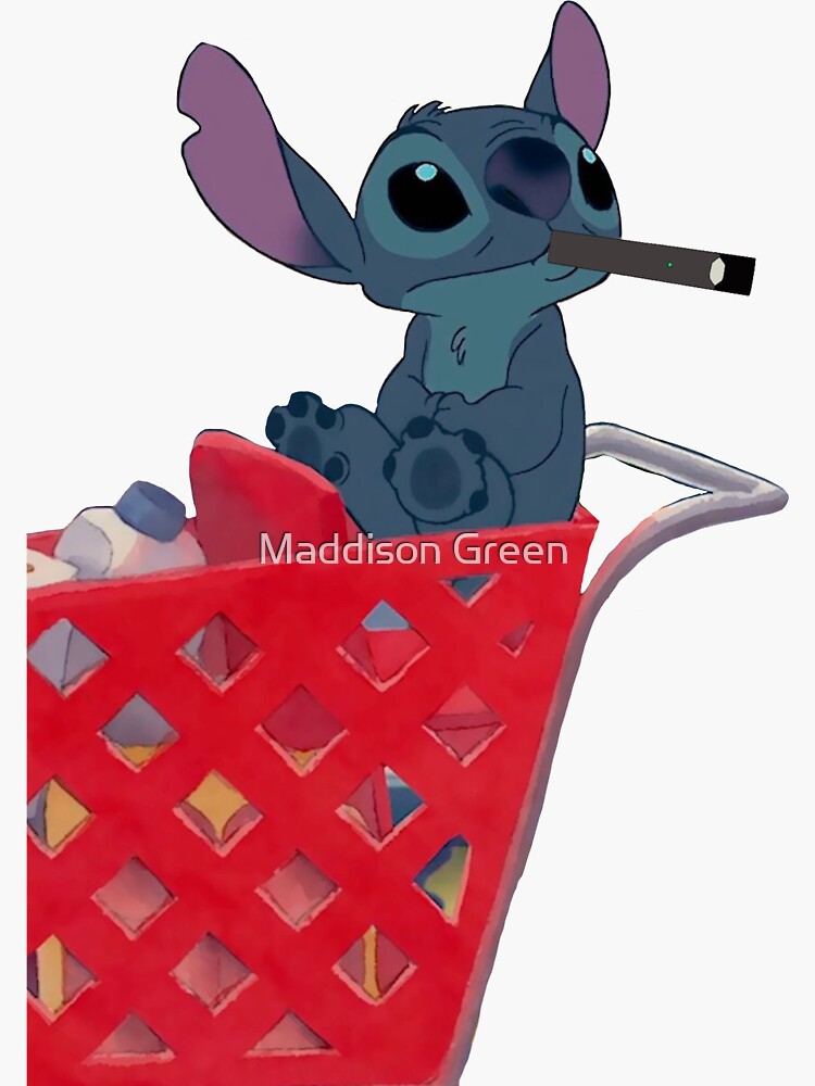 "Stitch Vape " Sticker for Sale by maddisonegreen | Redbubble