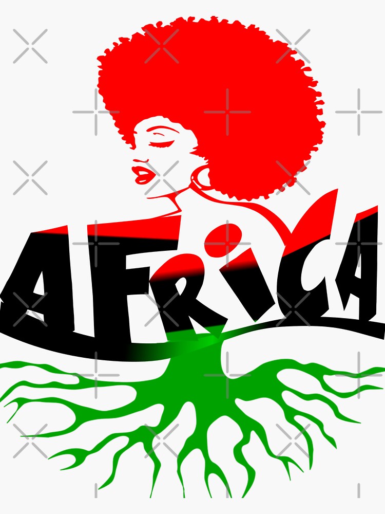 "Africa roots Afro woman " Sticker for Sale by gigipl7 | Redbubble