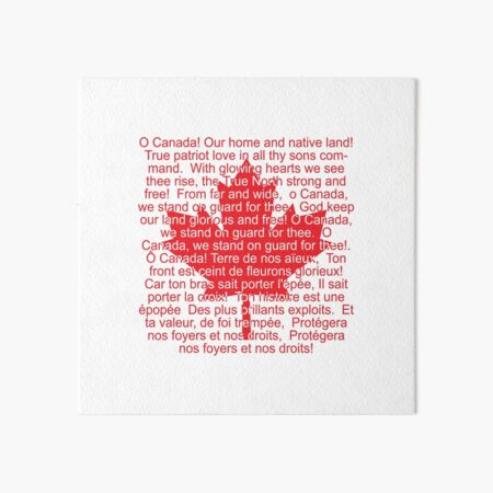 "O Canada! French and English Flag." Art Board Print by Ramsayman ...