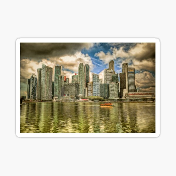 "Singapore Marina Bay Sands Art" Sticker for Sale by bejacs | Redbubble