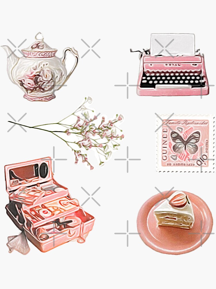 "Pretty in Pink - Vintage Classy Lady Sticker Sheet Bundle Pack Set 3 ...
