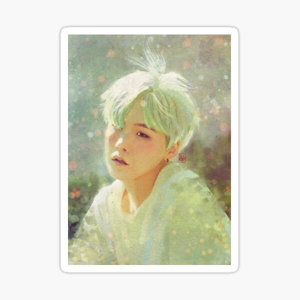 "Pastoral Yoongi" Sticker for Sale by ajcapshawart | Redbubble