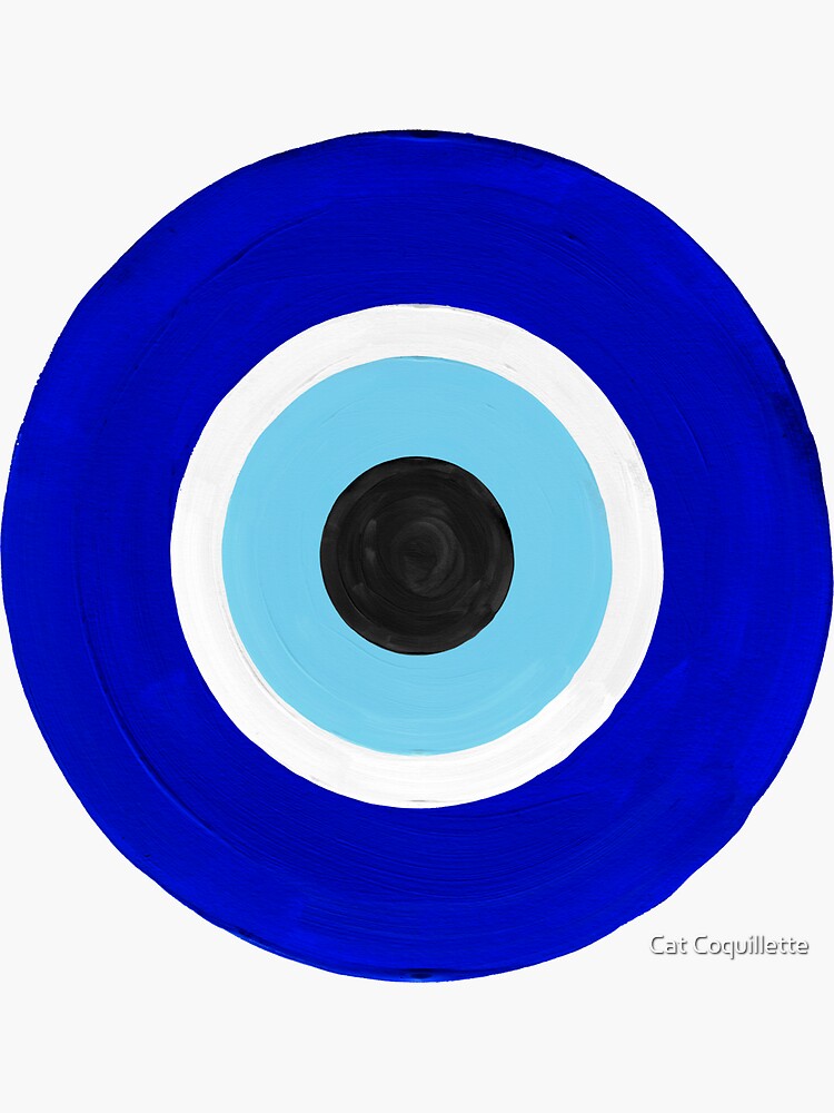 "Evil Eye Charms on White" Sticker for Sale by catcoq | Redbubble