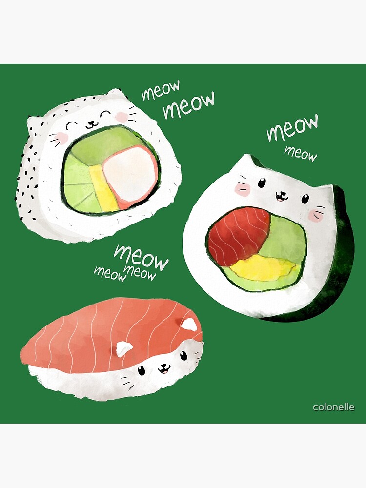 "Cute Sushi Rolls" Poster for Sale by colonelle | Redbubble