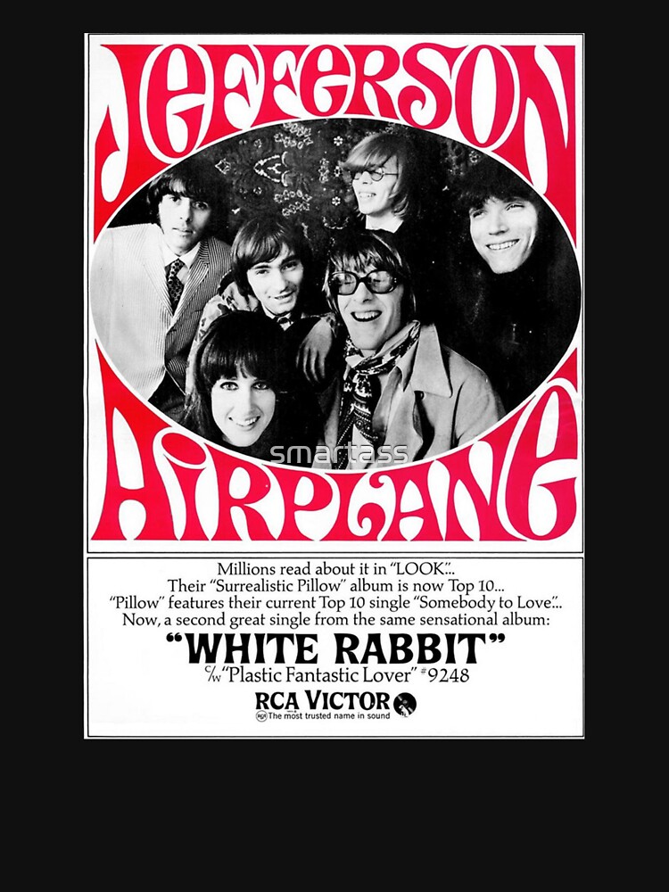 "Jefferson Airplane "White Rabbit" " T-shirt for Sale by smartass ...
