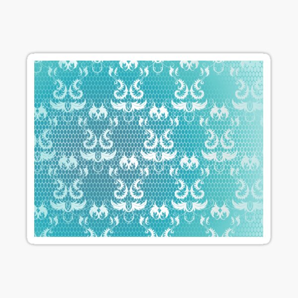 "Blue Background with Lace" Sticker for Sale by Blackmoon9 | Redbubble