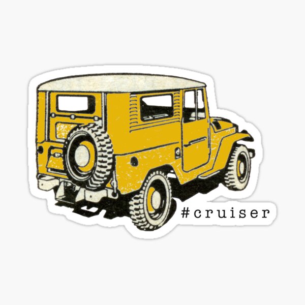 "The Classic Toyota Land Cruiser " Sticker for Sale by taspaul | Redbubble