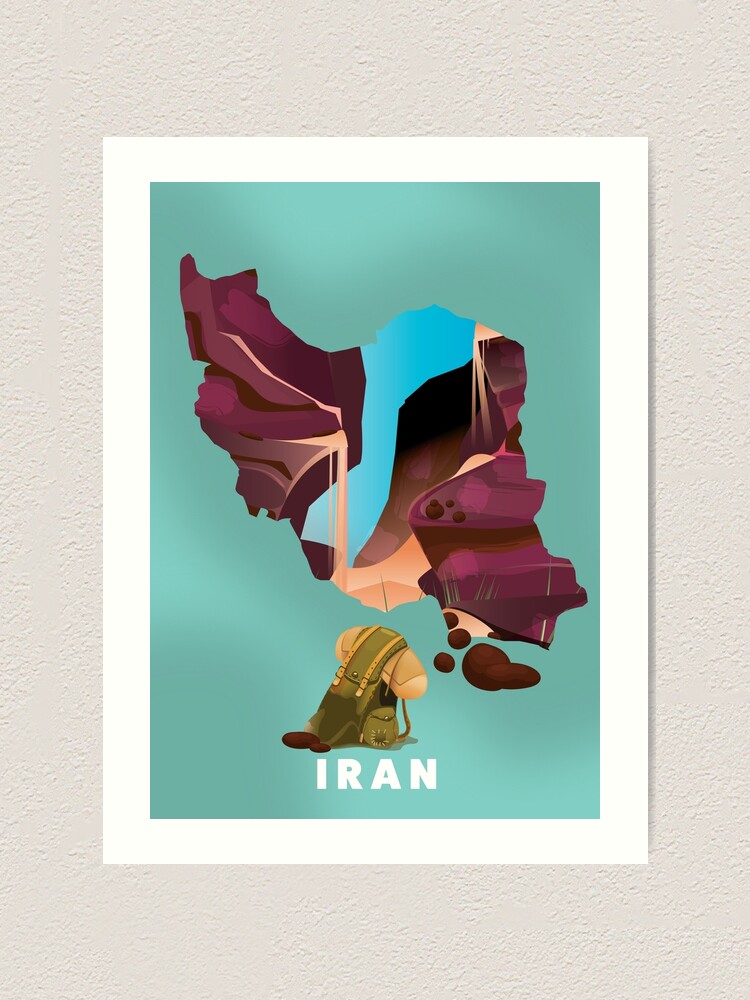 "Iran illustrated map" Art Print for Sale by vectorwebstore | Redbubble