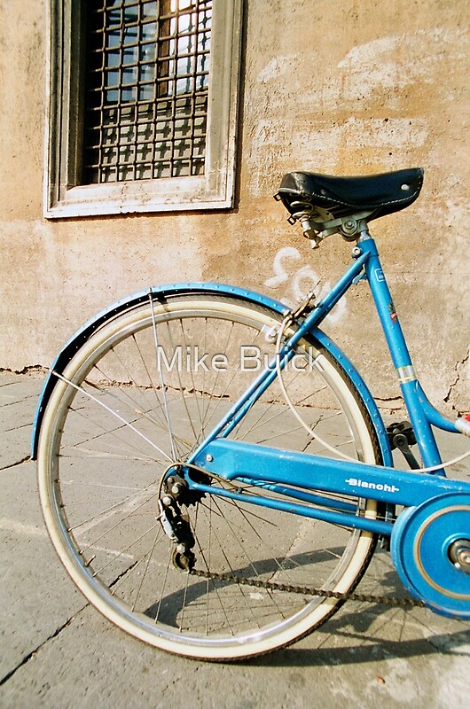 "Blue Bianchi Bike" by Mike Buick | Redbubble