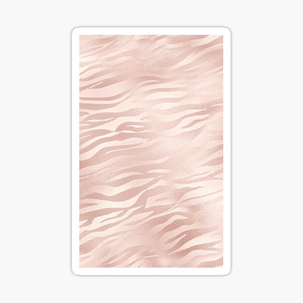 "Rose Gold Blush Tiger Fur" Sticker for Sale by MysticMarble | Redbubble