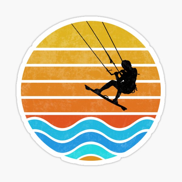 Sticker « Sunset Kite Kitesurf Surf Wind Waves Sun. », par bickhofe ...