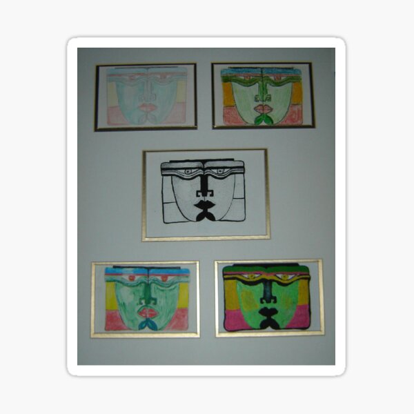 "First Face" Sticker for Sale by KazM | Redbubble