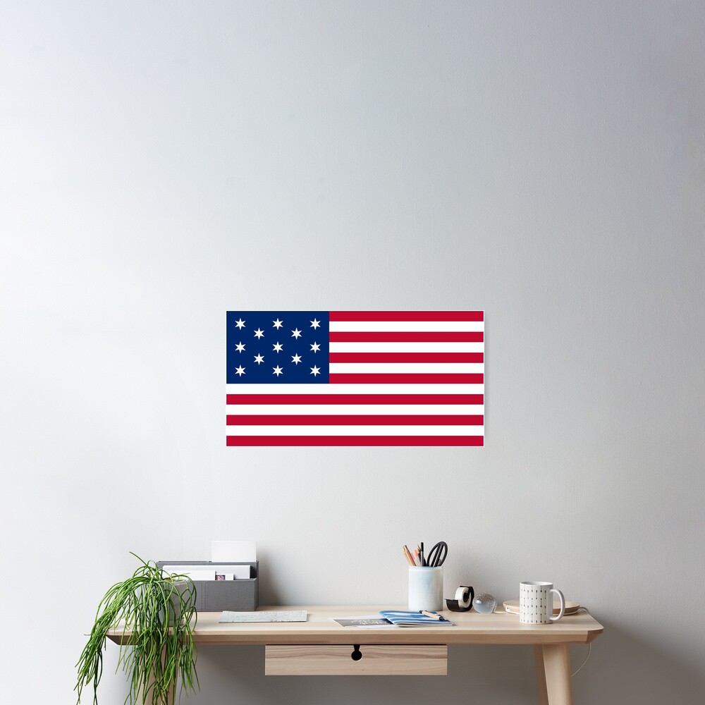 "Francis Hopkinson First American Flag (1777)" Poster for Sale by ...