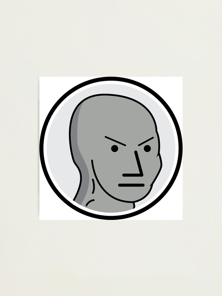 "Angry NPC Meme Sticker" Photographic Print for Sale by unluckydevil ...