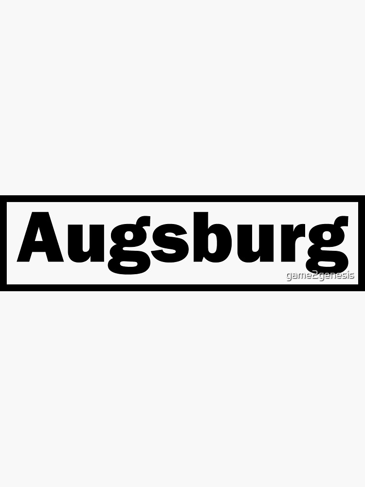 "Lettering Augsburg" Sticker for Sale by game2genesis | Redbubble